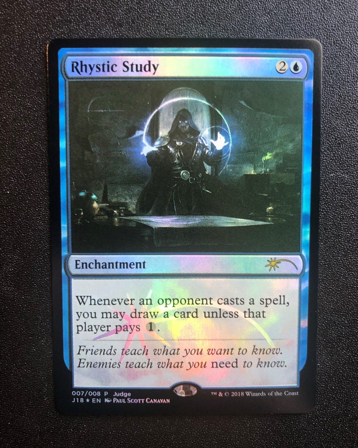 Rhystic Study (FOIL) - MTG Proxy Judge Gift - Proxy MTG